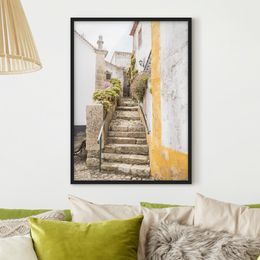 Bilderwelten Bild mit Rahmen Treppen in &Oacute;bidos