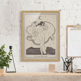 Bilderwelten Bild mit Rahmen Tarot - Die Hohepriesterin