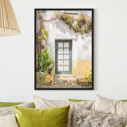 Bilderwelten Bild mit Rahmen T&uuml;r in &Oacute;bidos