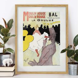 Bild mit Rahmen Vintageplakat - Moulin Rouge