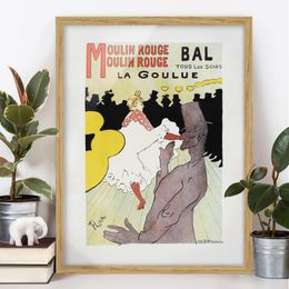 Bild mit Rahmen Vintageplakat - Moulin Rouge