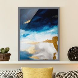 Bild mit Rahmen Winterlandschaft mit Akzenten