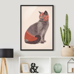 Bilderwelten Bild mit Rahmen Wrestling Cat
