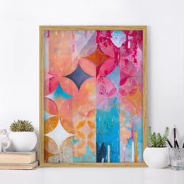 Bild mit Rahmen Vintage Sterne und Ornamente