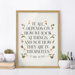 Bild mit Rahmen Zitat Carl Gustav Jung