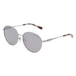 Michael Kors MK1119 | Damen-Sonnenbrille | Fassung: Vollrand, Rund, Metall, Silber | Glasfarbe: Grau Verlaufend