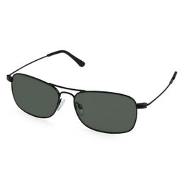 Fielmann BD 313 SUN CL | Herren-Sonnenbrille | Fassung: Vollrand, Quadratisch, Edelstahl, Schwarz Matt | Glasfarbe: Grau