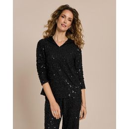 THOMAS RATH Pailletten Shirt mit Kapuze