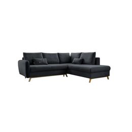 Miuform Ecksofa mit Schlaffuntkion Scandic Lagom grau Maße (cm): B: 242 H: 90 » Höffner