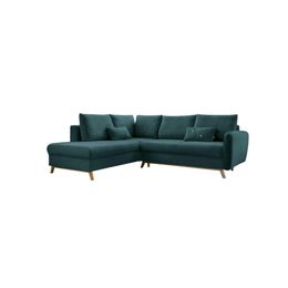 Miuform Ecksofa mit Schlaffuntkion Scandic Lagom türkis/petrol Maße (cm): B: 242 H: 90 » Höffner