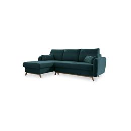 Miuform Ecksofa mit Schlaffunktion Scandic Lagom türkis/petrol Maße (cm): B: 235 H: 90 » Höffner