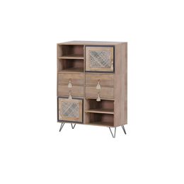 Höffner Highboard Almina ¦ holzfarben ¦ Maße (cm): B: 90 H: 165 T: 45.0 » Höffner