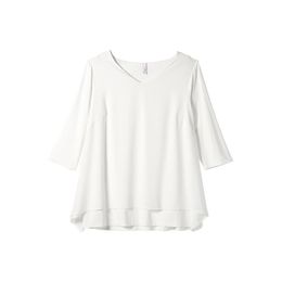 sheego Bluse Damen Größe XXXL offwhite