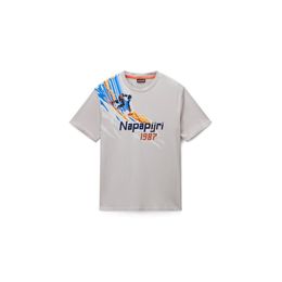 Napapijri T-Shirt 'Fiemme' Herren Gr&ouml;&szlig;e L greige