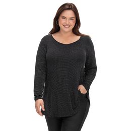 sheego Shirt Damen Gr&ouml;&szlig;e XXL schwarz