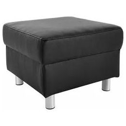 Hocker Home Affaire "Jamie", schwarz, B:54cm H:38cm T:54cm, Microfaser PRIMABELLE (100% Polyester);Struktur fein ( 100% Polyester);Struktur grob ( 100% Polyester);Luxus-Kunstleder, Hocker, Hocker