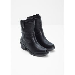 Mustang Cowboy Stiefelette bei bonprix, schwarz