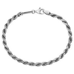 Armband "Kordelkette massiv, Silber 925" Gr. 23, silber, Giorgio Martello MILANO, Armb&auml;nder, Herren, 23cm, Silber 925 (Sterlingsilber), Armband