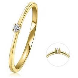 Diamantring ONE ELEMENT "0,03 ct Diamant Brillant Ring aus 585 Gelbgold" Gr. 58, gold, Fingerringe, Damen, 58, 0,03 mit Diamant, Diamanten Gelbgold 585 Gold, Diamanten, Gelbgold 585, Gold, Diamantring