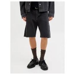 Jack & Jones Relaxshorts JACK & JONES "JJIALEX JJORIGINAL SHORTS SBD 300 SN", Herren, Gr. XL, N-Gr, blau (schwarz denim pack:sbd 499), Web, Obermaterial: 100% Baumwolle, unifarben, relaxed fit knielang, Hosen, Baumwolle, relaxed fit