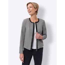 WITT Damen Blazer mit Schulterpolstern, grau-meliert, Größe 42