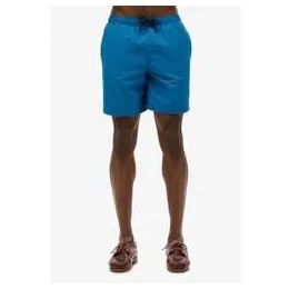 Superdry f&uuml;r Herren. M3010246A Premium bestickter Badeanzug 43,2 cm blau (XXL), Strandbekleidung, Recyceltes Polyester, Nachhaltig