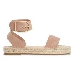 Pepe Jeans f&uuml;r Damen. PLS90680 Arami Log rosa Ledersandalen (37), Wohnung, Wildleder, Schnalle, L&auml;ssig