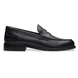 Clarks f&uuml;r Herren. 26178569 Craft James Lo Loafer Leder Slipper schwarz (41), Wohnung, Keine, L&auml;ssig