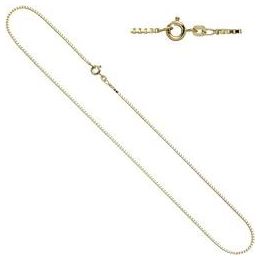Goldkette Jobo, gelb (gelbgold 585), Halsketten, Damen, Gelbgold 585, L: 42, Goldkette, Venezianerkette 585 Gold 42 cm 1,0 mm
