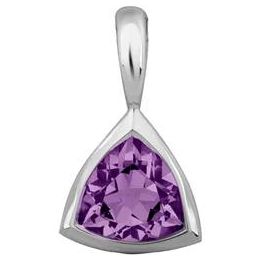 Kettenanh&auml;nger OROLINO "585 Gold mit echtem Amethyst", wei&szlig; (wei&szlig;, lila), Schmuckanh&auml;nger, Damen, one-size, Gold, 0,4 g, Kettenanh&auml;nger