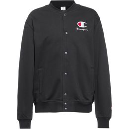 Champion Legacy Collegejacke Herren - schwarz - Gr. S - Baumwolle/Polyester