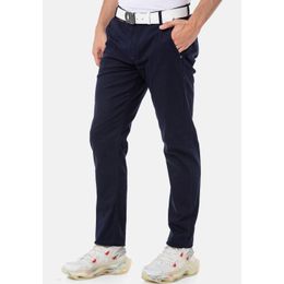 Cipo & Baxx Chinohose CIPO & BAXX, Herren, Gr. 31, Länge 34, blau (navyblau), Web, Obermaterial: 97% Baumwolle, 3% Elasthan, unifarben, slim fit normal, Hosen