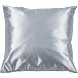 Kissenh&uuml;lle done. "Cosmo", silber, B:50cm L:50cm, Mischgewebe, Polyamid, Polyurethan, Kissenbez&uuml;ge, Kissenh&uuml;lle, Futuristisch schimmernder Stoff