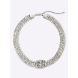 Collier Heine, Damen, Gr. Metall, silber (silberfarben), Halsketten Collier