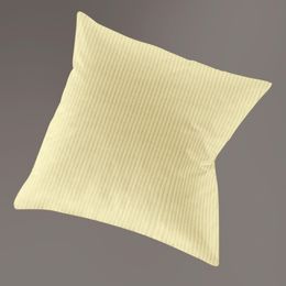 Kissenbezug Irisette "Lumen 8129", gelb (vanill), B:80cm L:80cm, Interlock-Jersey, Obermaterial: 100% Baumwolle, Kissenbez&uuml;ge, Kissenbezug, hochwertig und traumhaft weich