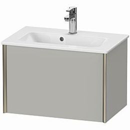 Duravit XViu Waschtisch-Unterschrank XV40780B107 61 x 40 x 39 cm, betongrau matt, 1 Auszug, wandhängend, champagner matt