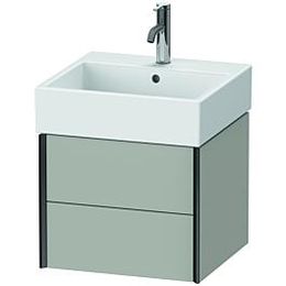 Duravit XViu Waschtisch-Unterschrank XV43330B207 48,4 x 39,7 x 45,4 cm, betongrau matt, 2 Schubkästen, schwarz matt