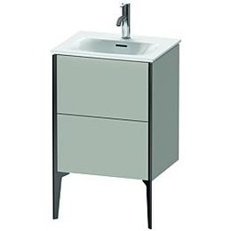 Duravit XViu Waschtisch-Unterschrank XV40690B207 51x42x59,1cm, 2 Auszüge, schwarz matt, betongrau matt
