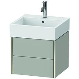 Duravit XViu Waschtisch-Unterschrank XV43330B107 48,4 x 39,7 x 45,4 cm, betongrau matt, 2 Schubkästen, champagner matt
