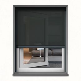 Außenrollo / Senkrechtmarkise, schwarz, nach Maß