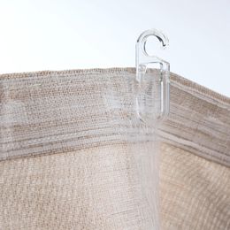 Gardinenhaken mit Faltenlegehaken f&uuml;r Gardinenschiene | transparent, 10 St&uuml;ck