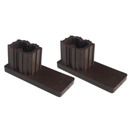 Verschlusskappe f&uuml;r Rollladen-F&uuml;hrungsschienen PP 53 (53 x 22 mm) | 2er Set, braun | JAROLIFT
