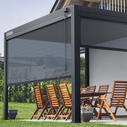 pergomondo Screen-Rollo f&uuml;r Pergola mit Lamellendach | 3 m, anthrazit
