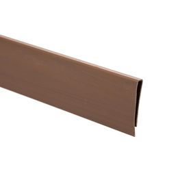 PVC Abdeckprofil f&uuml;r Sichtschutzmatten | 1 m L&auml;nge, braun | JAROLIFT