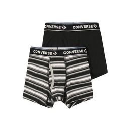 Converse Boxershorts Jungen Gr&ouml;&szlig;e 152/158 hellgrau / schwarz / wei&szlig;