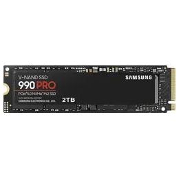 Samsung interne SSD "990 PRO NVMeTM M.2", schwarz, 2 TB, Schreibgeschwindigkeitmaximal 6900 MB/s Lesegeschwindigkeitmaximal 7450 MB/s, Festplatten