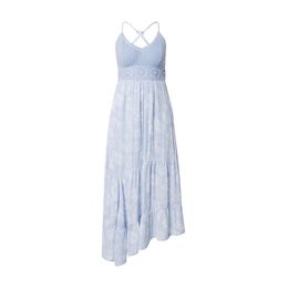 Hollister Kleid Damen Größe 34 hellblau / weiß