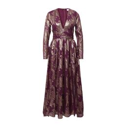 Warehouse Kleid Damen Größe 44 gold / aubergine Winterkleid