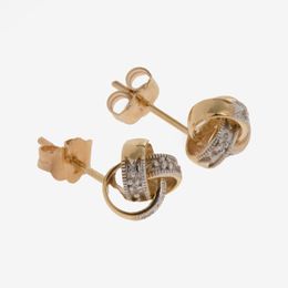 Ohrstecker aus 375er Gold mit 0,02 Karat Diamanten