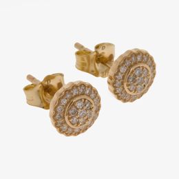 Ohrstecker aus 375er Gold mit 0,18 Karat Diamanten